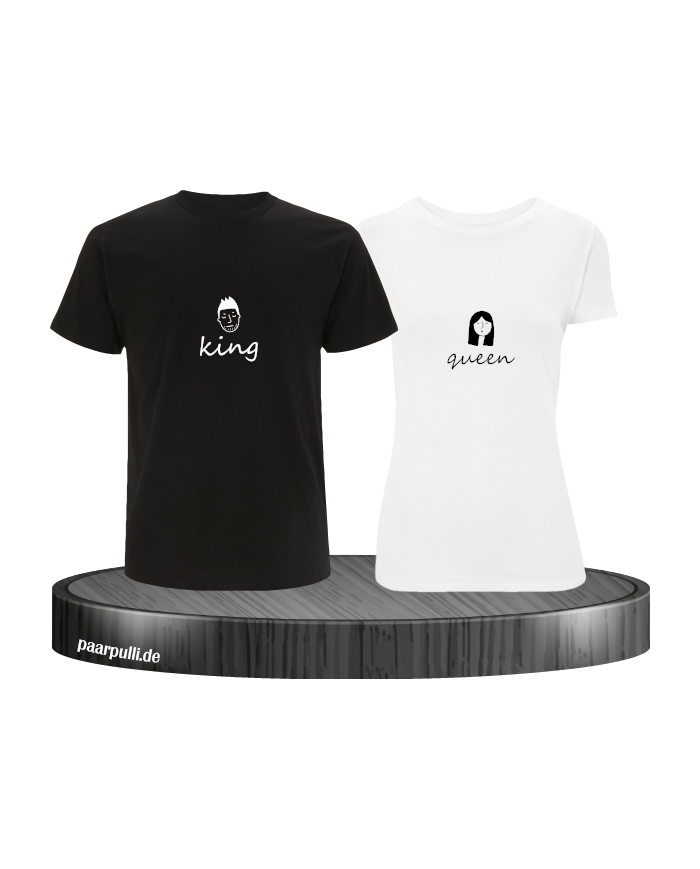 T Shirt Set Mit King Queen Doodle Partnerlook t-shirt-set-mit-king-queen-doodle-partnerlook